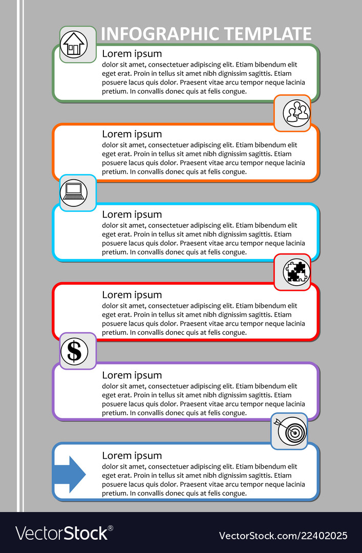 Professional infographic process visualization Vector Image