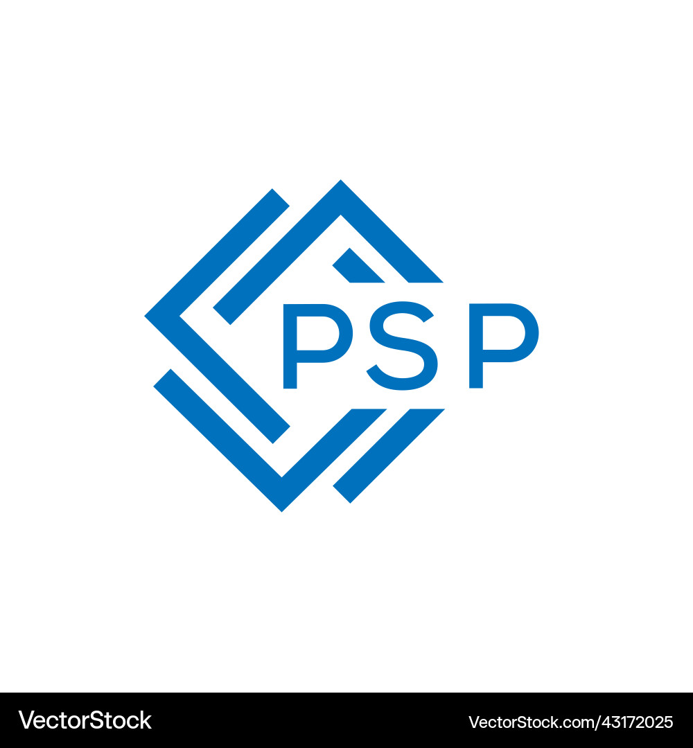 Psp letter logo design on white background Vector Image