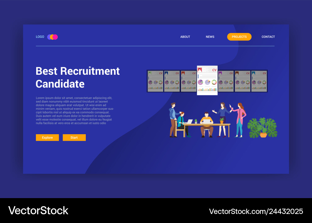 Recruitment choose best candidate employee Vector Image