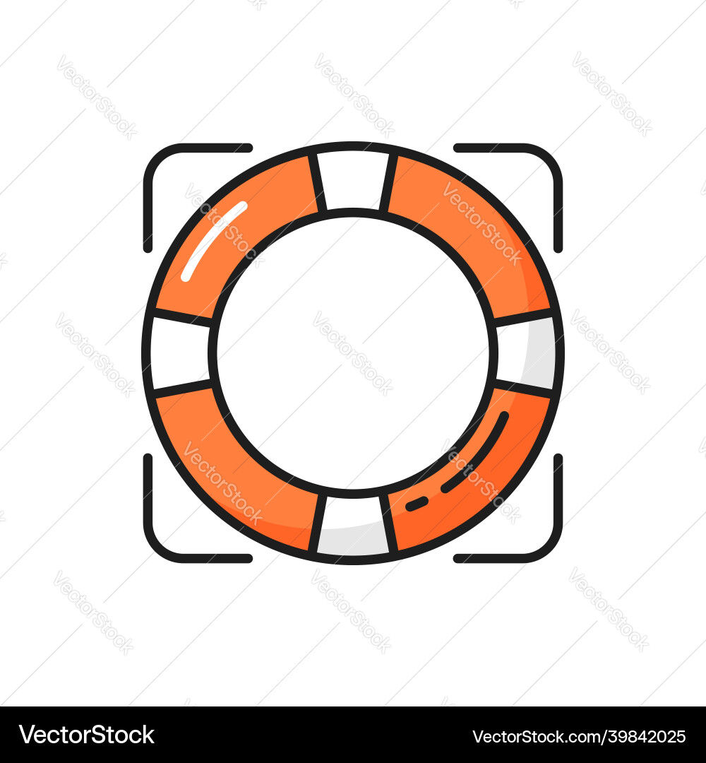 Rescue lifebuoy circle info instruction guide icon