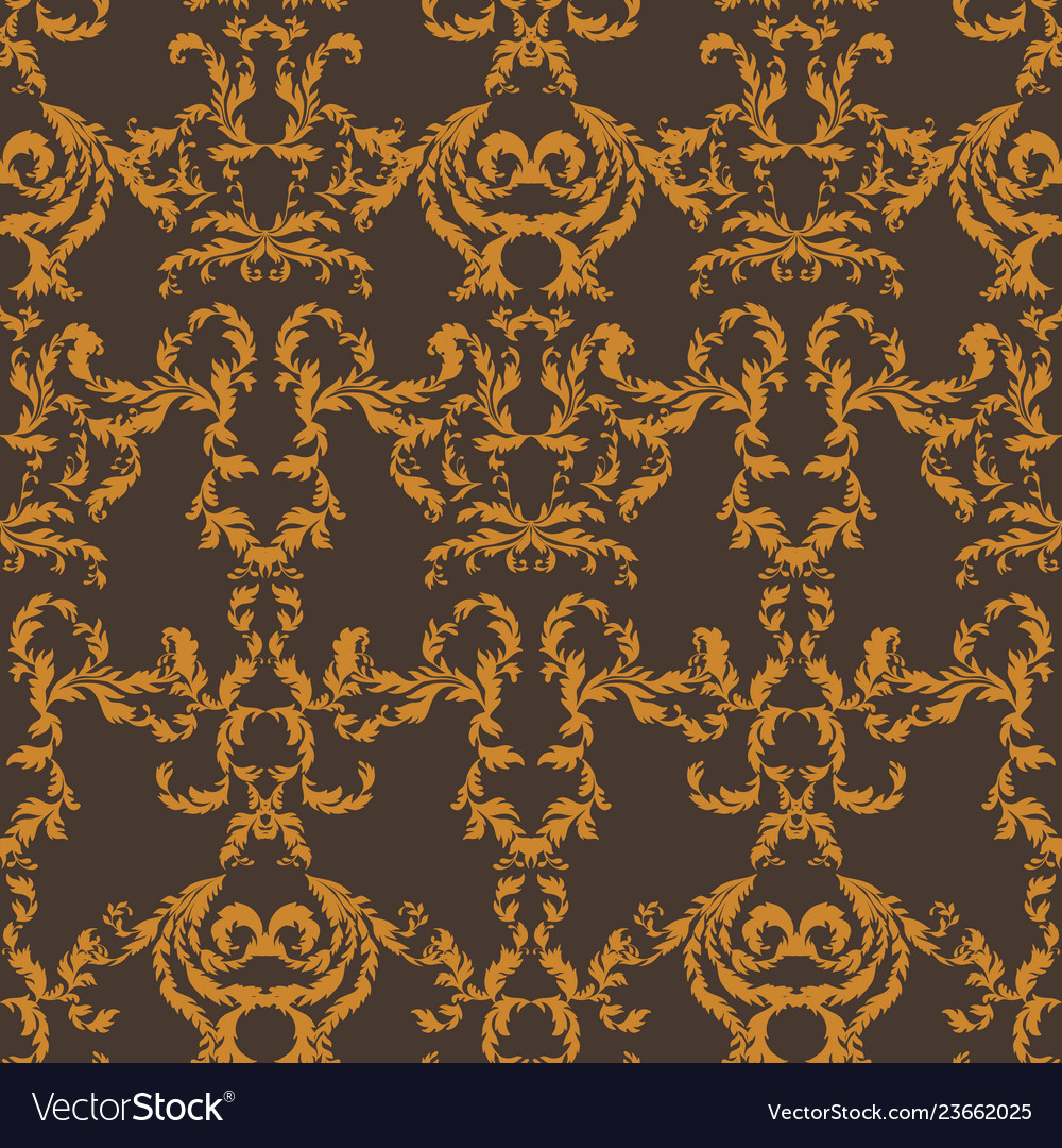 Rococo seamless pattern Royalty Free Vector Image