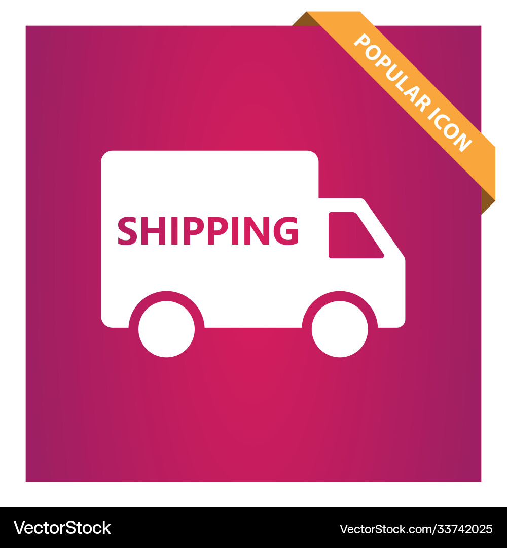 Shipping truck icon Royalty Free Vector Image - VectorStock