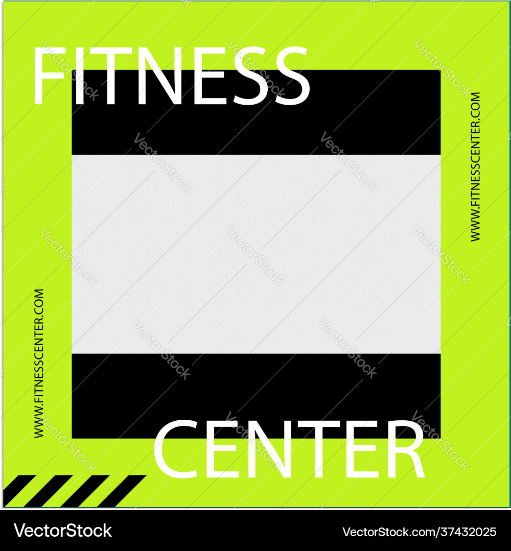 Social media post template for gym border Vector Image