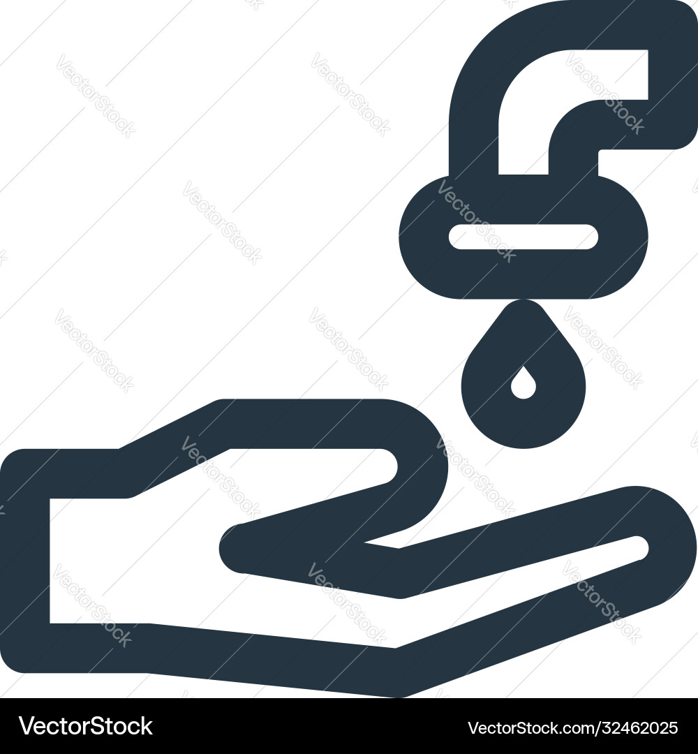 Wudhu icon editable stroke linear Royalty Free Vector Image