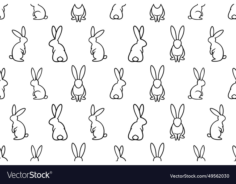 Bunny repeating pattern Royalty Free Vector Image