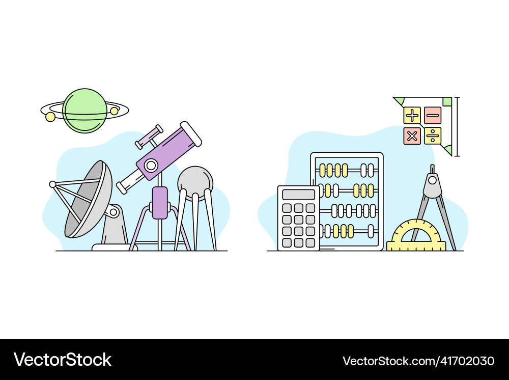 Education and science concept astronomy Royalty Free Vector