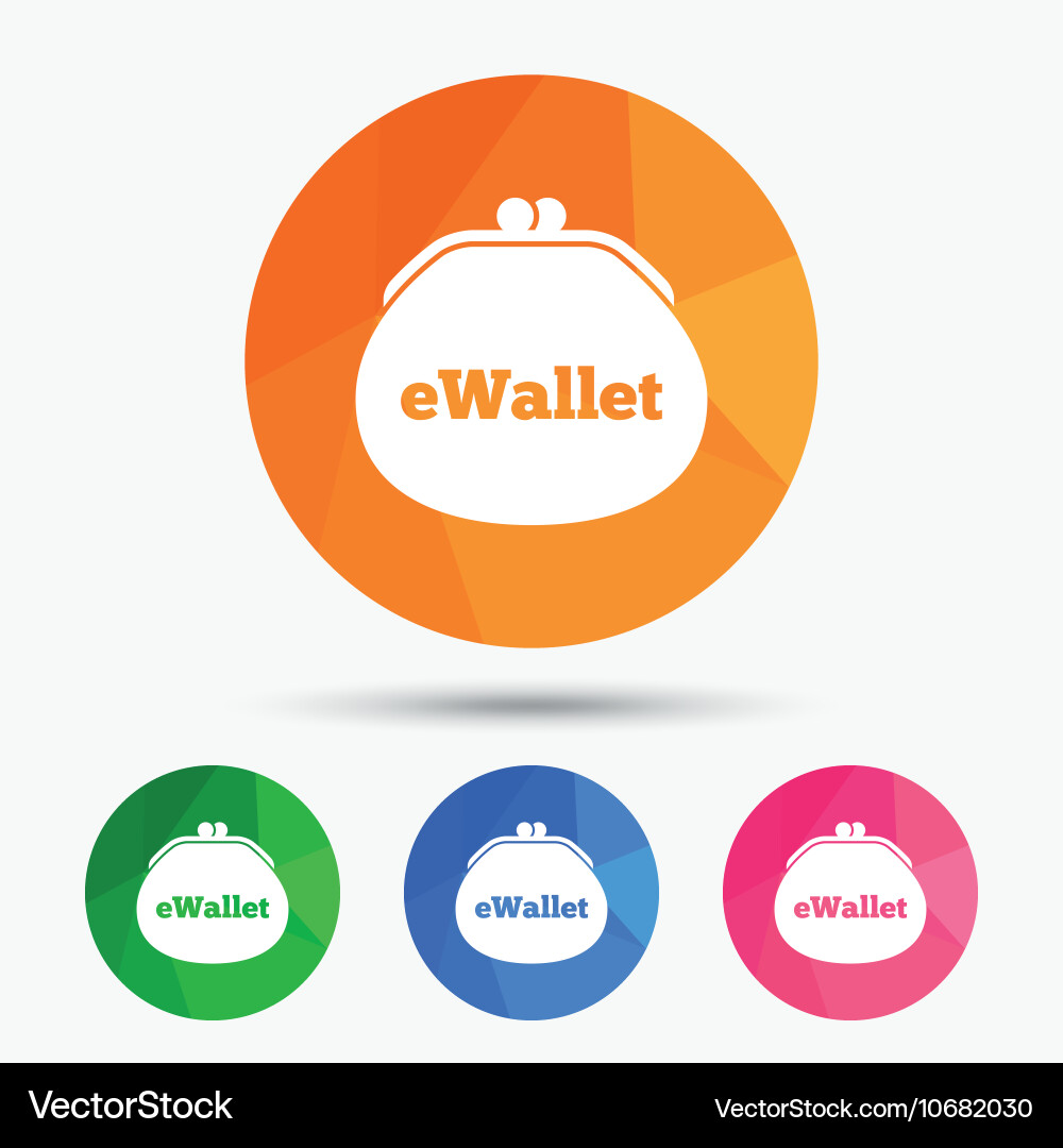 Ewallet sign icon electronic wallet symbol Vector Image