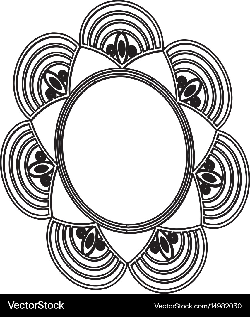 Flower decoration abstract beauty black Royalty Free Vector
