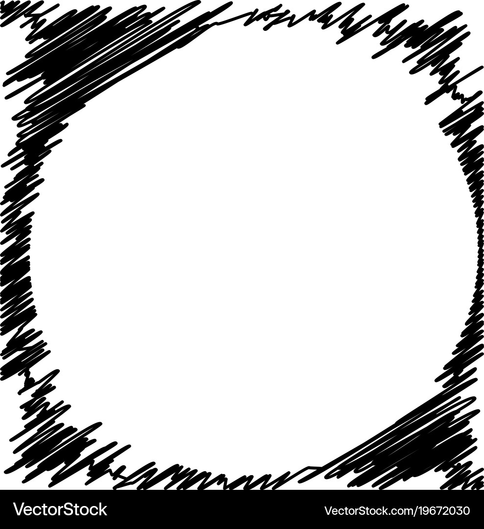 Grunge black ink border frame background Vector Image