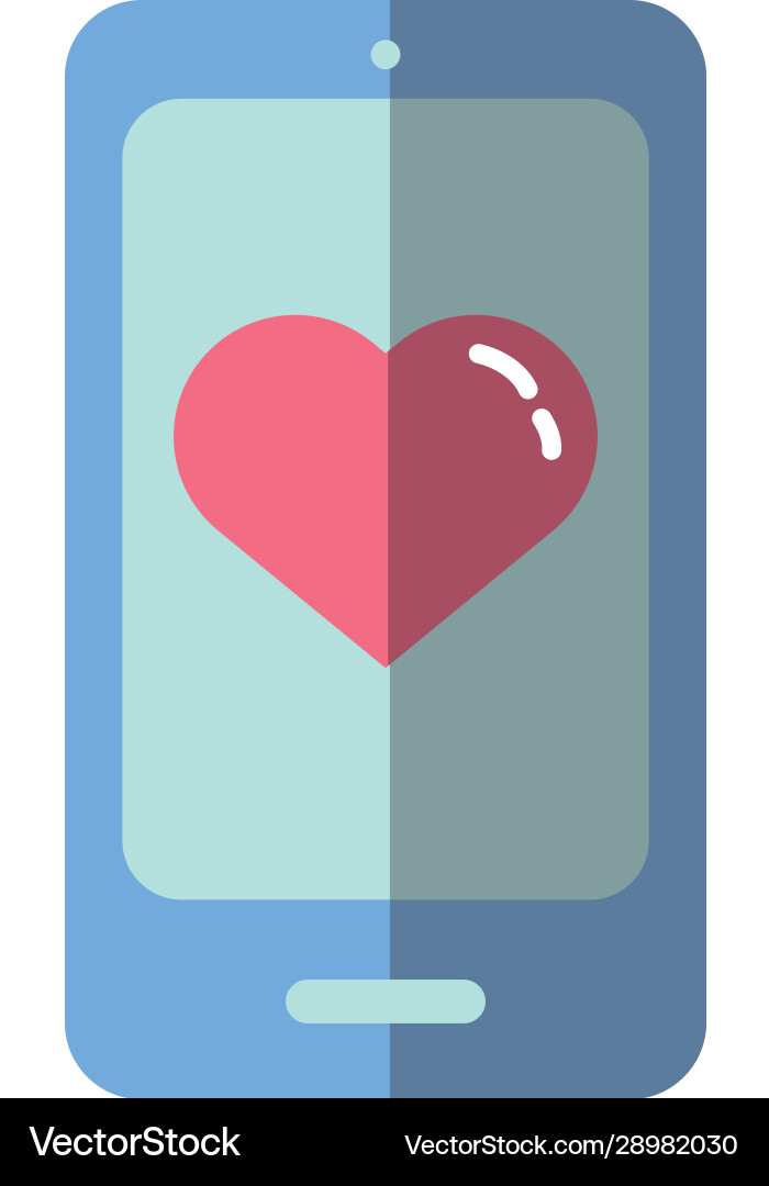 Happy valentines day smartphone with hearts chat Vector Image