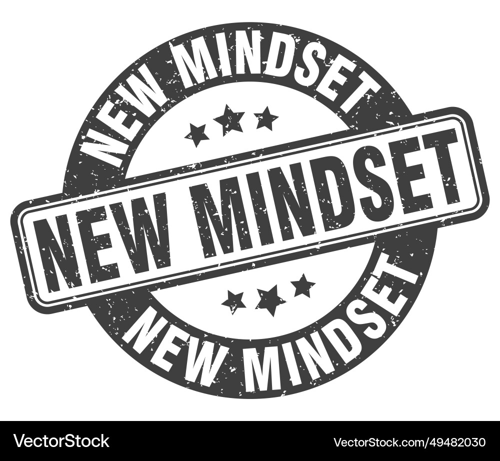 New mindset stamp new mindset label round grunge Vector Image