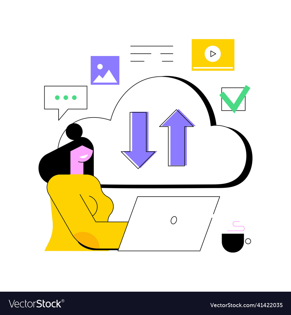 Cloud based engine abstract concept Royalty Free Vector