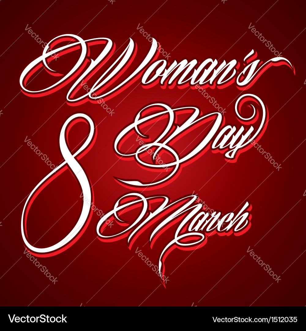 Creative typographic design for happy womens day Vector Image