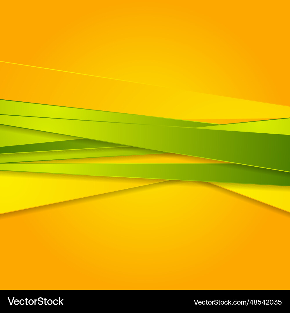 Green orange stripes abstract corporate background