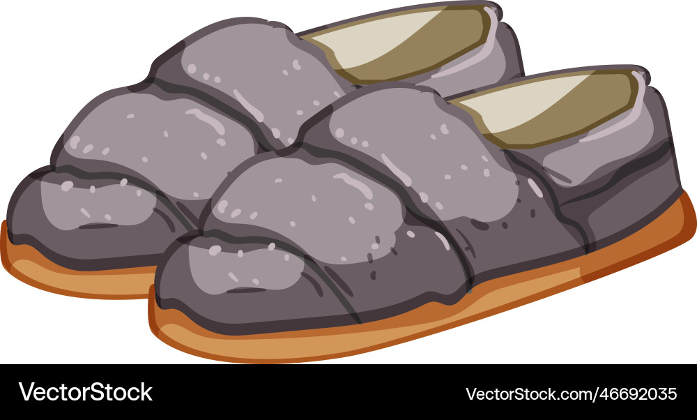 Home man slippers cartoon Royalty Free Vector Image