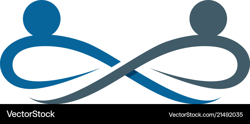 Infinity people adoption and community care logo Vector Image