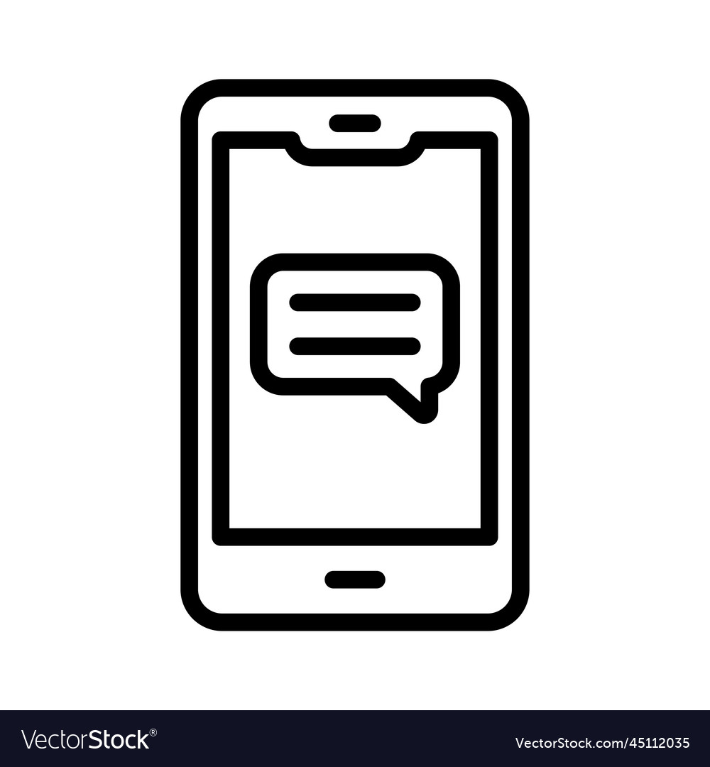 Mobile chat icon Royalty Free Vector Image - VectorStock