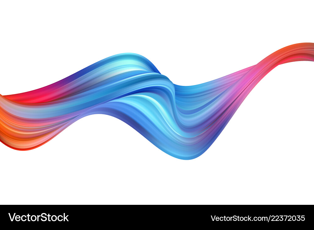 Modern colorful flow poster wave liquid shape in Vector Image