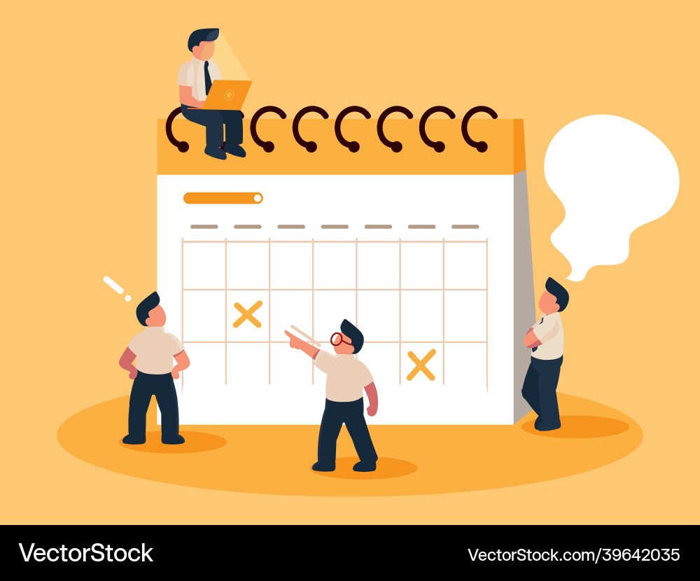 People planning work Royalty Free Vector Image