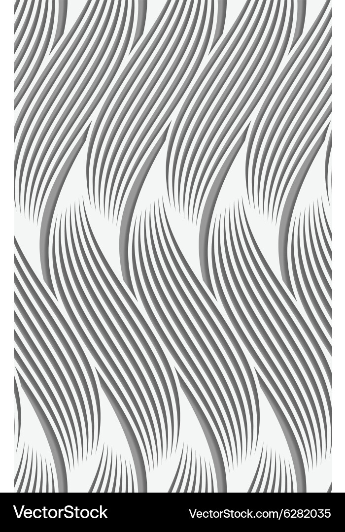 Perforated paper with wavy striped shapes Vector Image