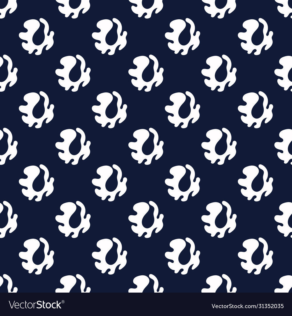 Seamless Abstract Blob Pattern Fashion Royalty Free Vector