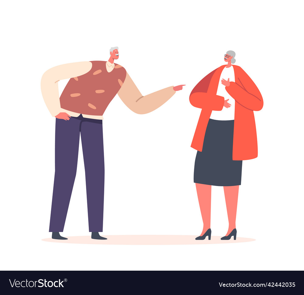 Senior Male And Female Characters Laughing Vector Image