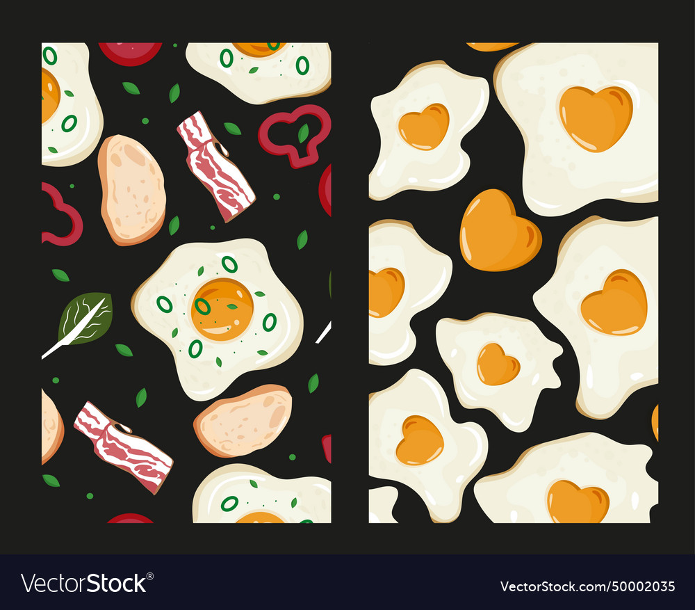Set breakfast pattern Royalty Free Vector Image