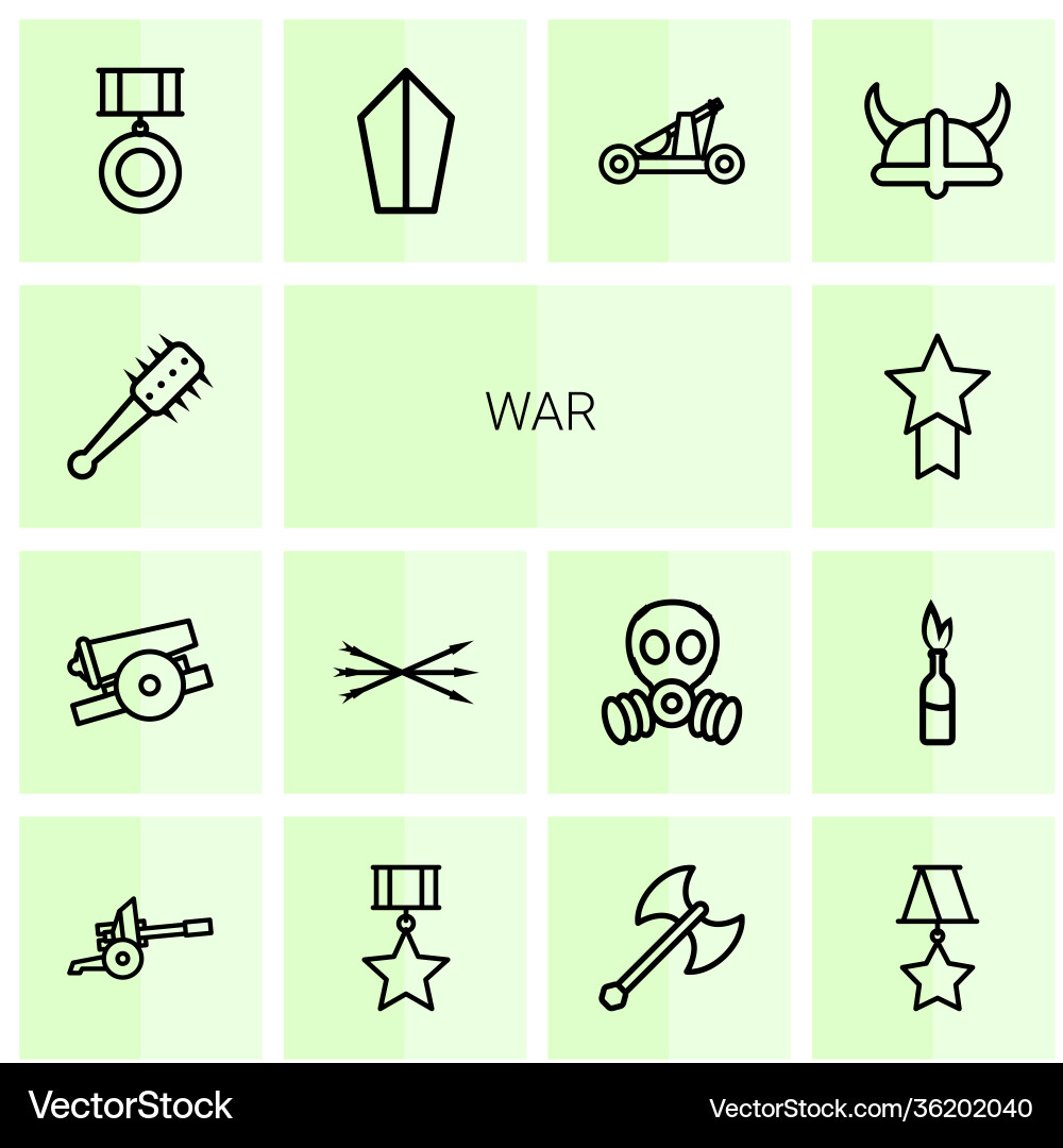 14 war icons Royalty Free Vector Image - VectorStock