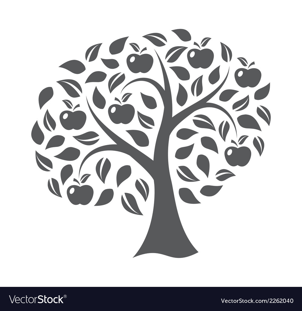 Apple tree Royalty Free Vector Image - VectorStock