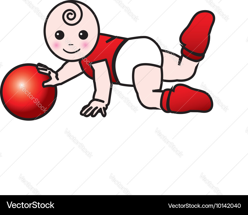 Baby gym toddler exercise Royalty Free Vector Image