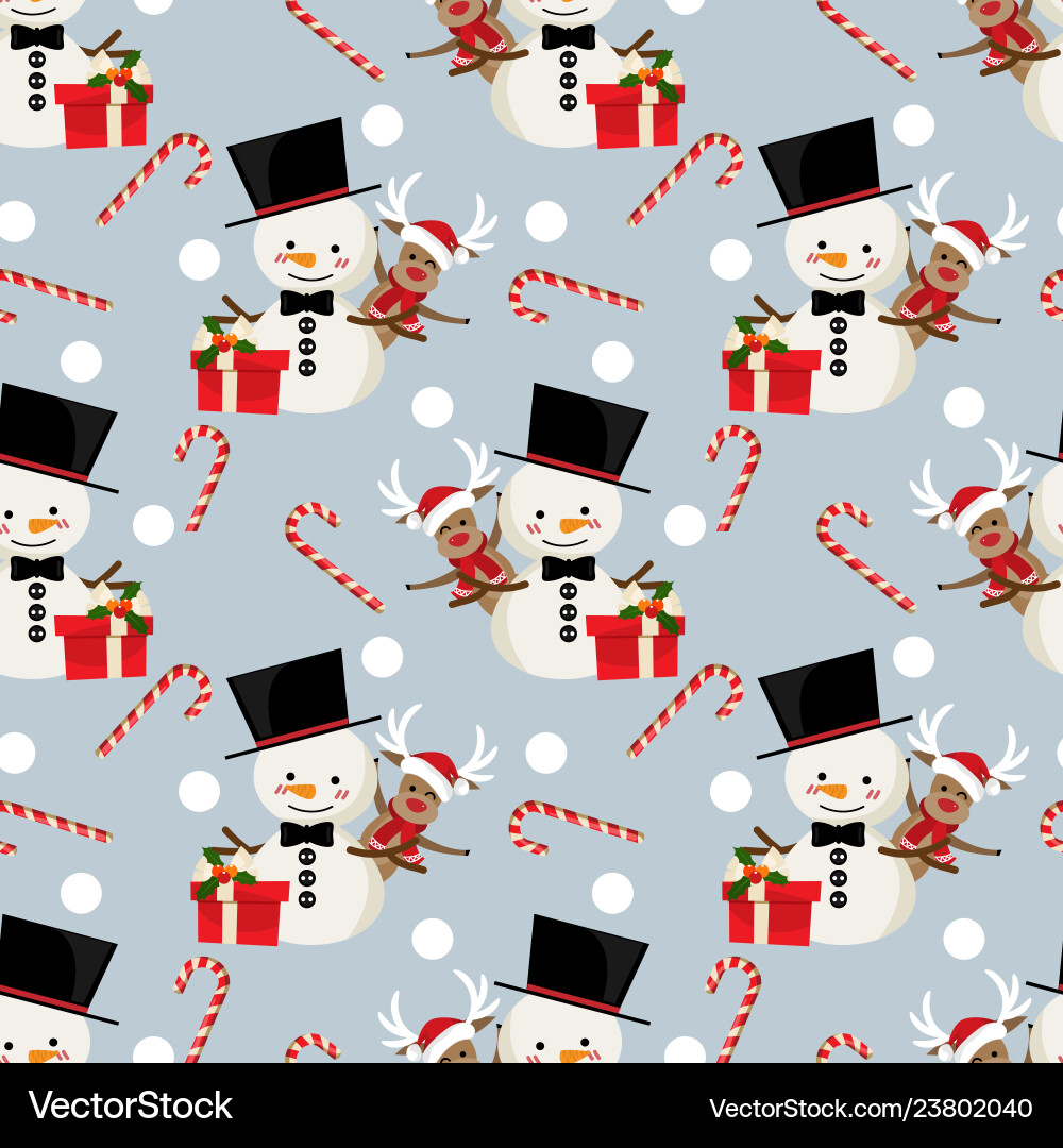 Christmas holiday season seamless pattern Vector Image