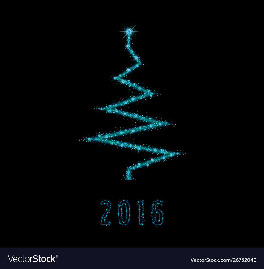 Christmas with glittering tree Royalty Free Vector Image