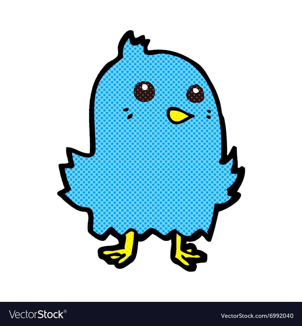 Comic cartoon bird Royalty Free Vector Image - VectorStock