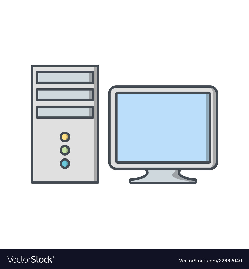 Computer icon Royalty Free Vector Image - VectorStock