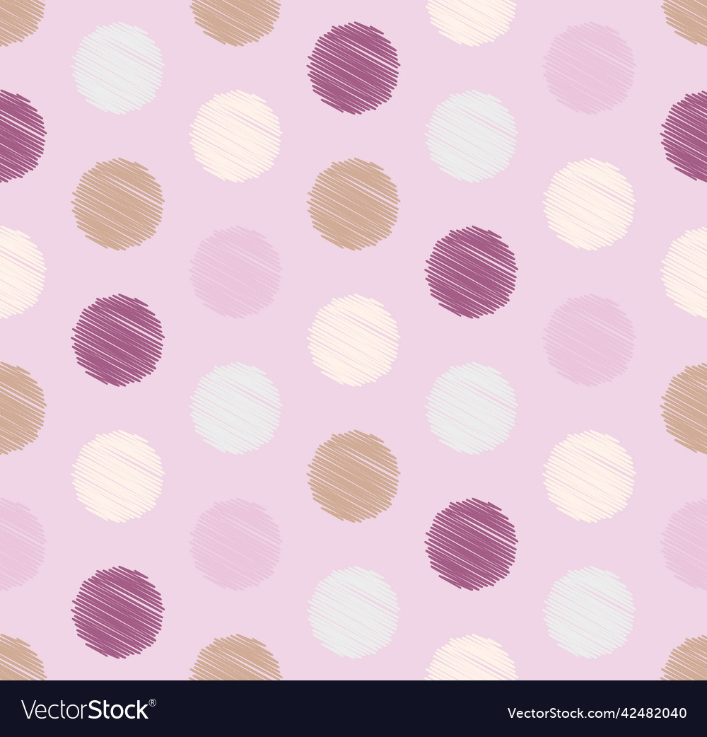 Dots circle geometric seamless on pink pattern Vector Image