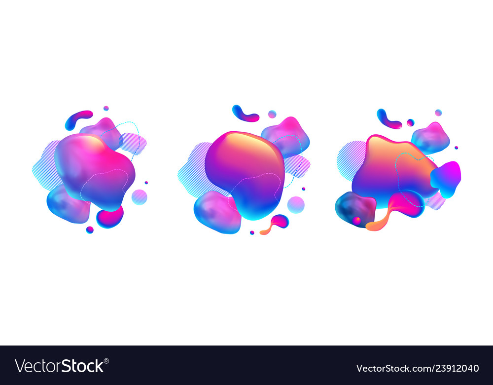 Fluid design graphic elements dynamic background Vector Image