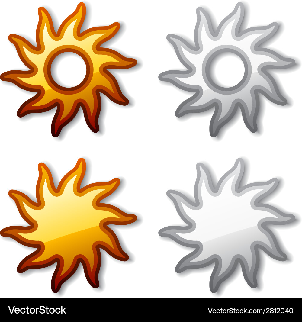 Golden and shaded the sun Royalty Free Vector Image