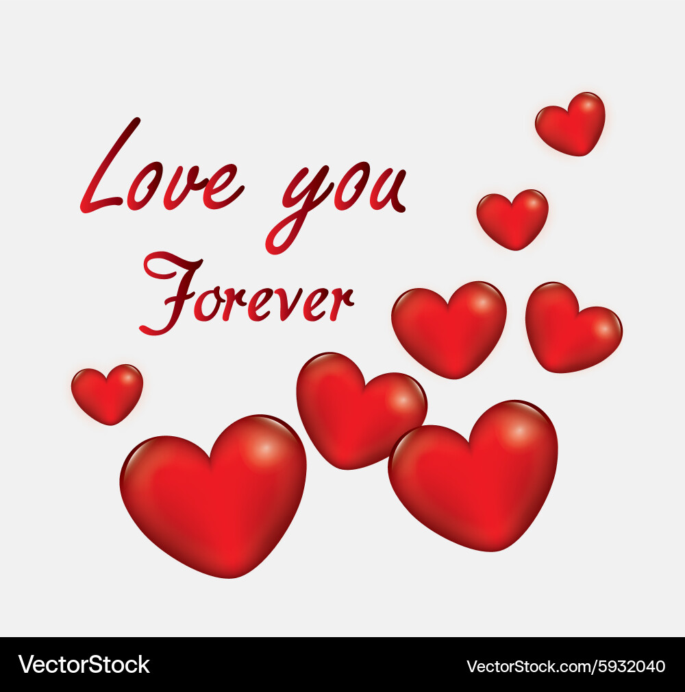 Love card design with red details Royalty Free Vector Image