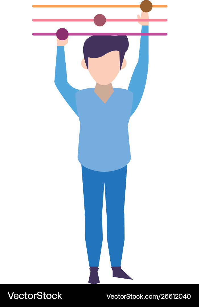 Man avatar body faceless cartoon Royalty Free Vector Image