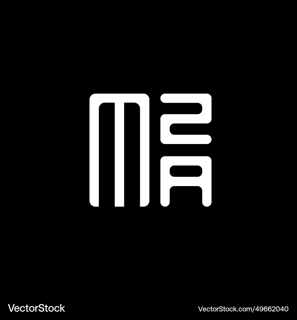 Mza letter logo design simple and modern Vector Image