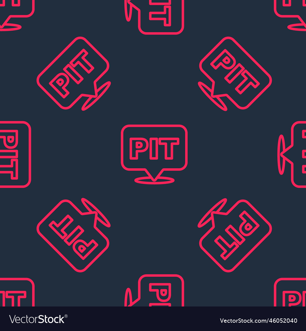 Red line pit stop icon isolated seamless pattern Vector Image Red line pit stop icon isolated seamless pattern Vector Image