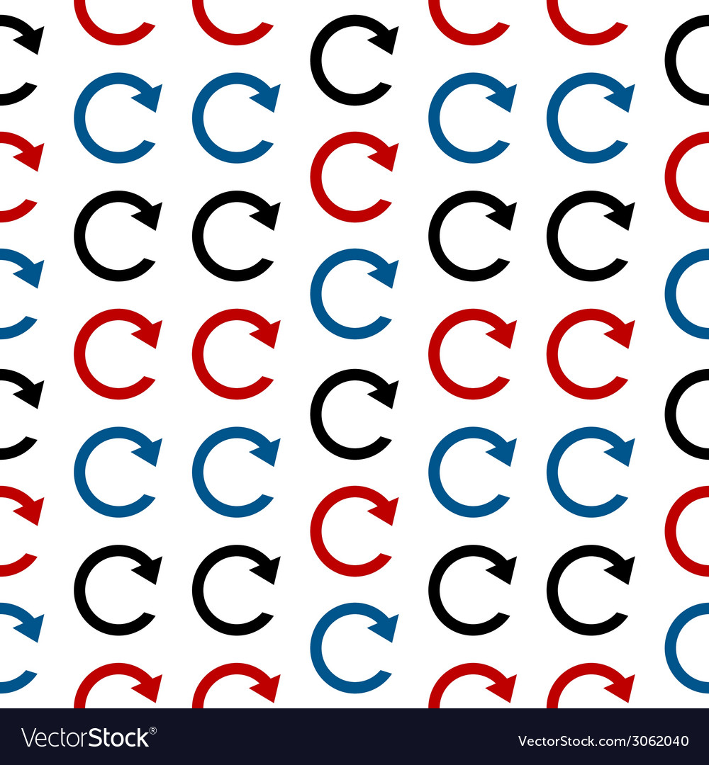 Repeat symbol seamless pattern Royalty Free Vector Image