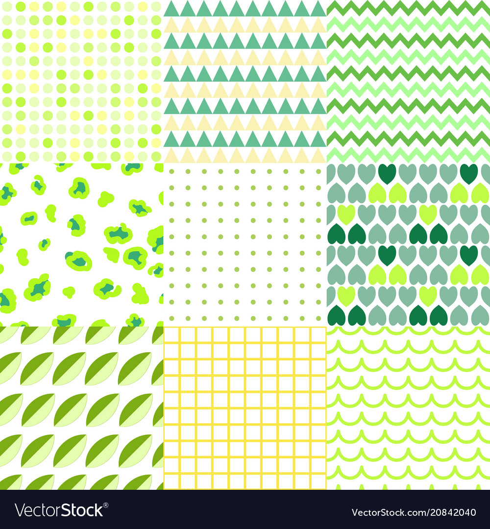 Set colorful elegant seamless patterns Royalty Free Vector