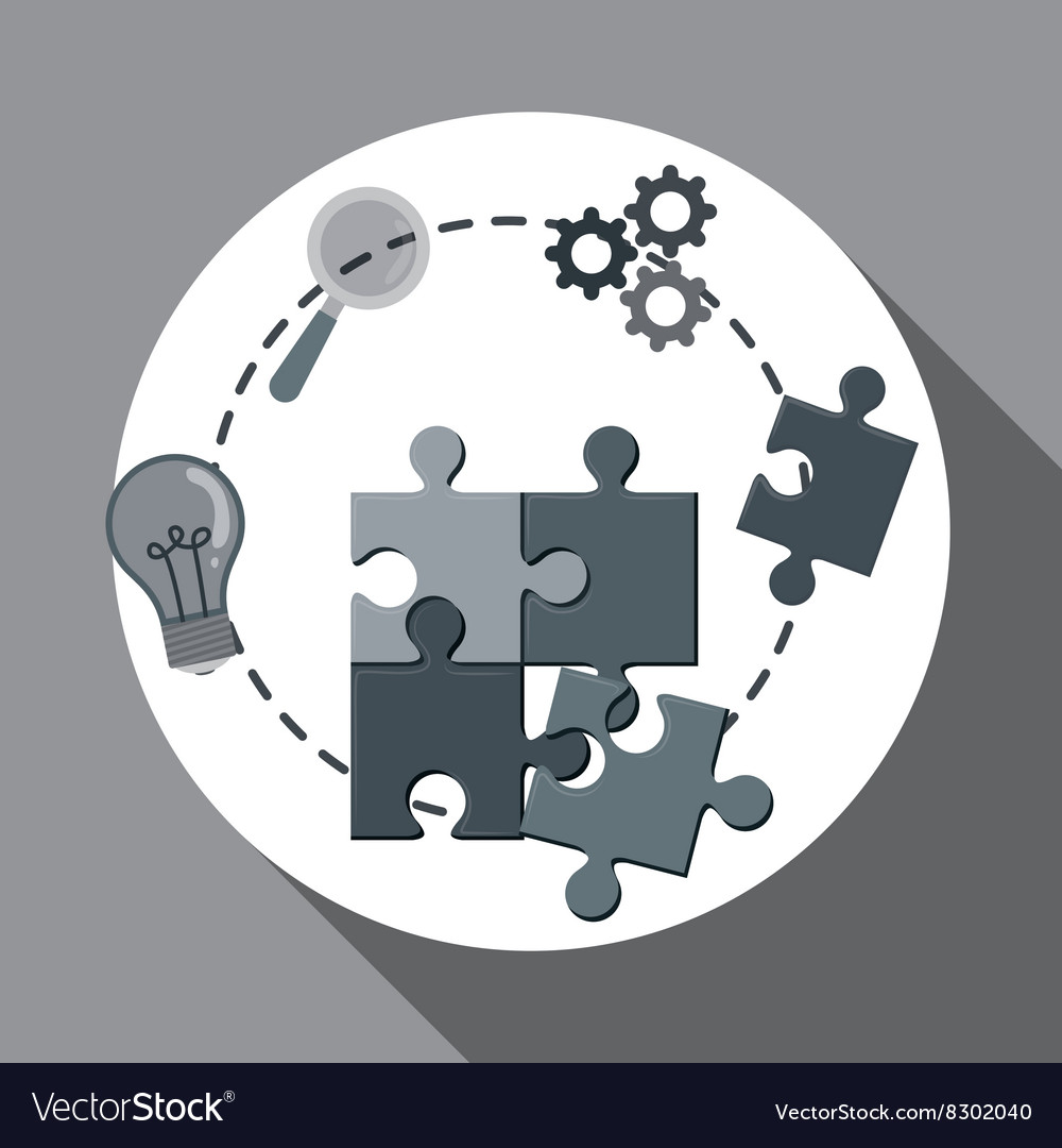 Solution icon design Royalty Free Vector Image