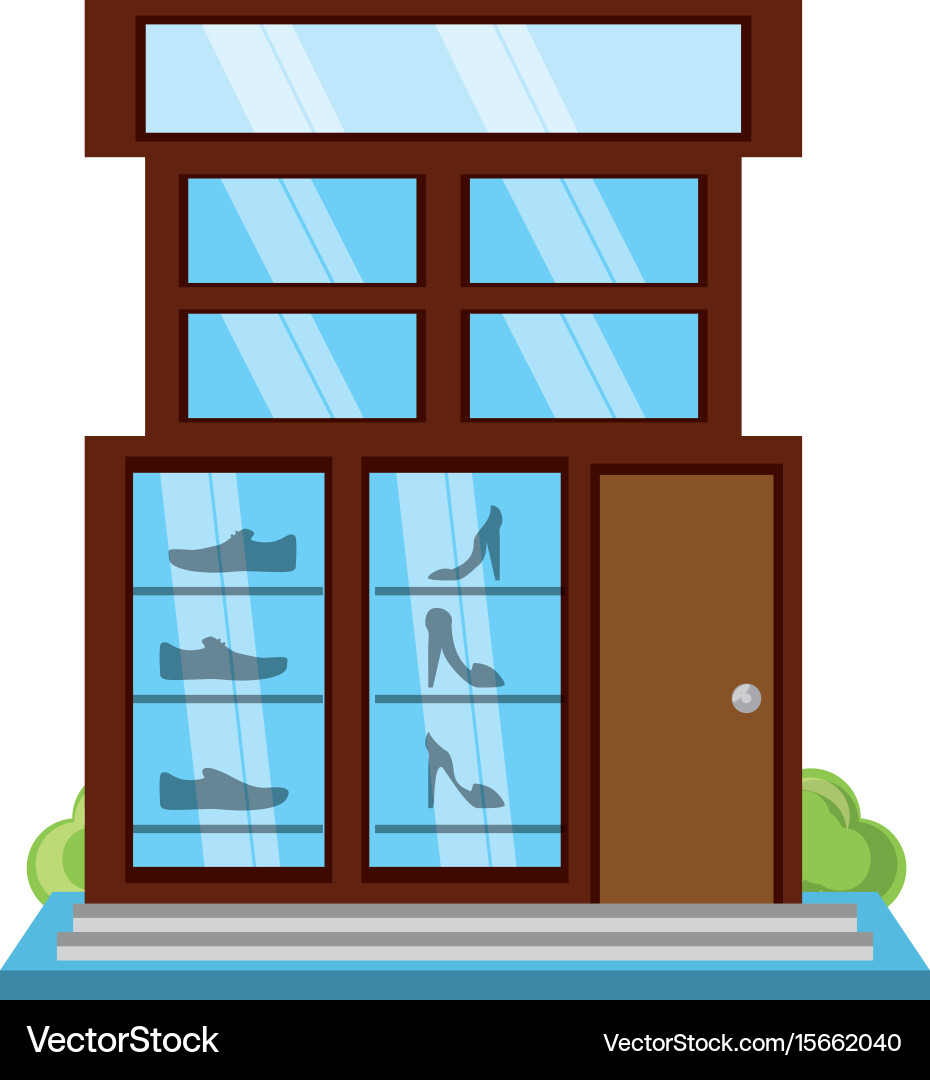Store retail shoe shop Royalty Free Vector Image