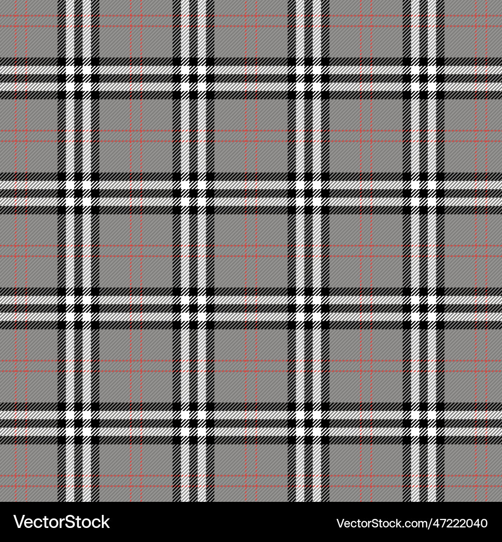 Tartan plaid scottish pattern in gray black Vector Image