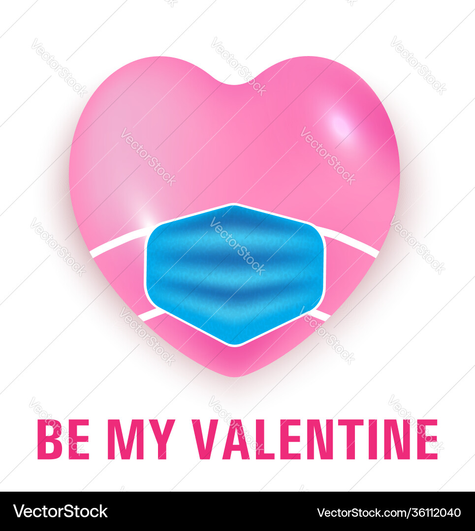 Valentine day in coronavirus concept Royalty Free Vector