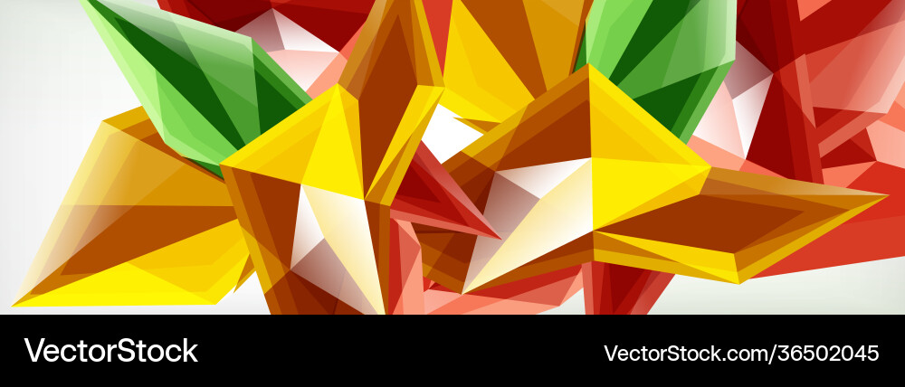 3d triangles and pyramids abstract Royalty Free Vector Image