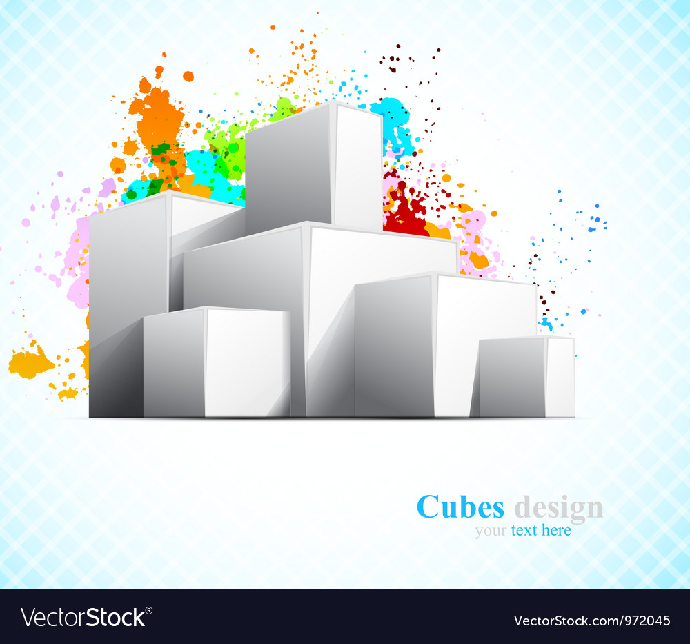Background with cubes Royalty Free Vector Image