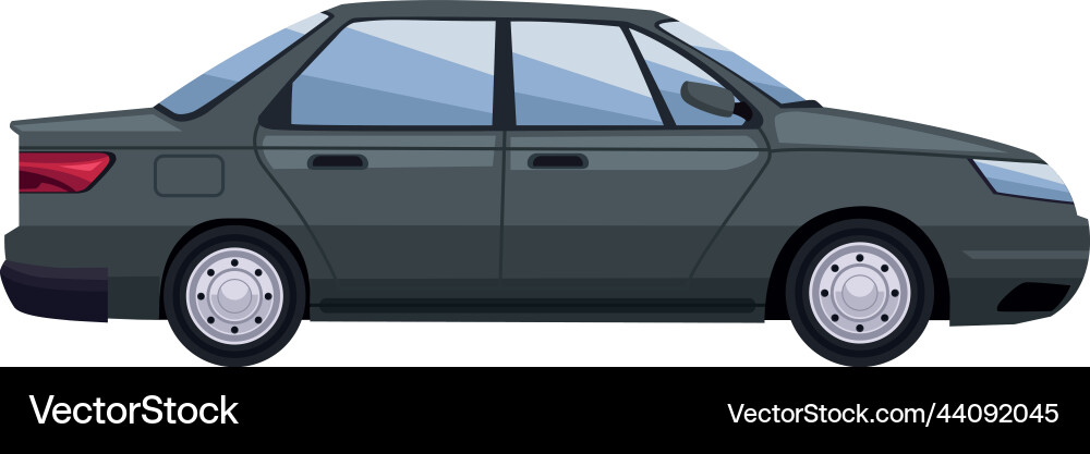 Black sedan vehicle mockup Royalty Free Vector Image